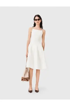 Maje Knit Maxi Dress - White