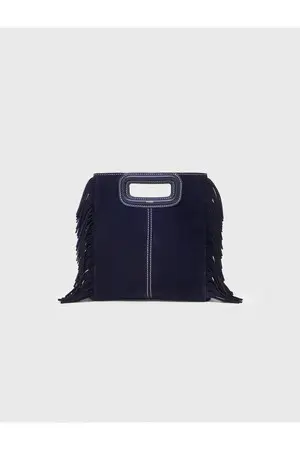 Maje Suede M Bag With Topstitching