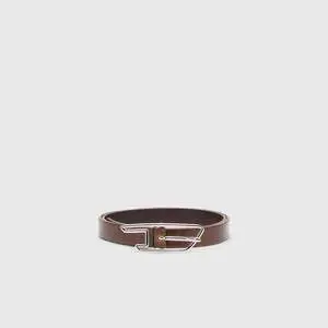 DIESEL® Leather Belt With D Buckle - Brown