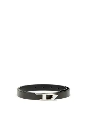 DIESEL® Leather Belt With D Buckle - Black