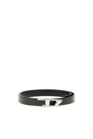 DIESEL® D Buckle Leather Belt - Black