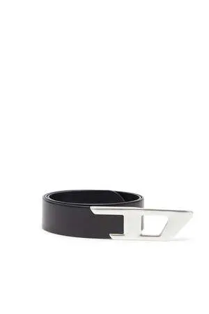 DIESEL® Leather Belt With D Buckle - Black