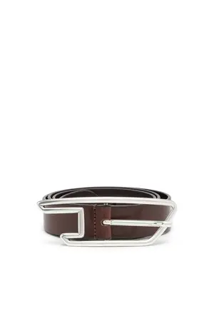 DIESEL® D-logo Buckle Leather Belt