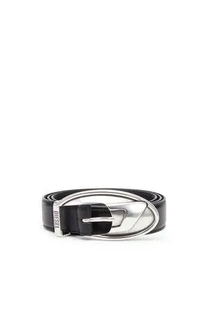 DIESEL® 3 Cm Belt In Bonded Leather - Black