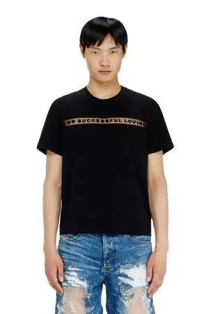 DIESEL® X Tinder "for Successful Loving" Devoré T-shirt - Black