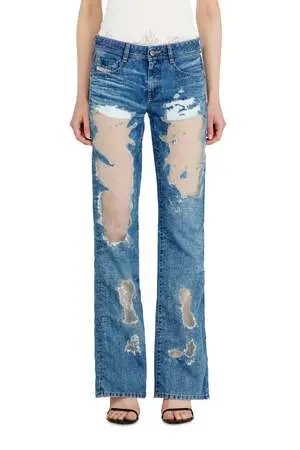 DIESEL® Low Waist Bootcut Jeans - Blue