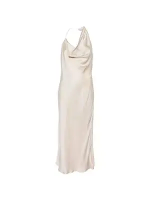 NINEMINUTES Cowl Neck Backless Midi Dress