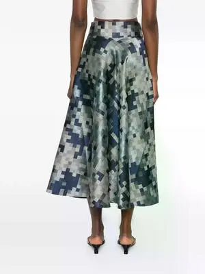 Leen Mougrhabi Evelyn A-line Midi Skirt