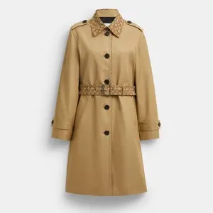 COACH OUTLET Trench Coat With Signature Piping - Khaki