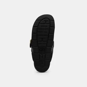 COACH OUTLET Coach Archival Buckle Clog In Suede And Signature Jacquard