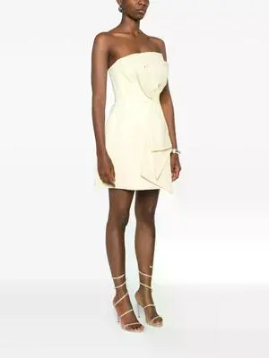 Leen Mougrhabi Strapless Bow Detail Mini Dress