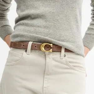 COACH OUTLET Coach Sculpted C Buckle Reversible Belt