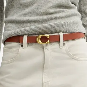 COACH OUTLET Coach Sculpted C Buckle Reversible Belt