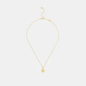 COACH OUTLET Coach Signature Pavé Coin Pendant Necklace
