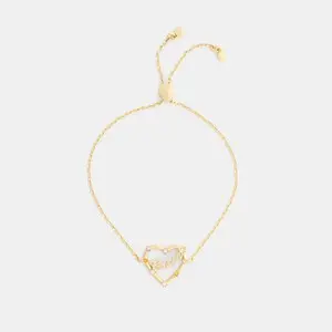 COACH OUTLET Coach Script Heart Slider Bracelet