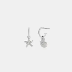 COACH OUTLET Seashells Huggie Earrings - Silver
