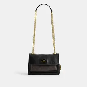COACH OUTLET Coach Signature Canvas Elodie Crossbody Bag 18 - Gold/walnut/black