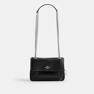 COACH OUTLET Elodie Crossbody Bag 18 In Shiny Smooth Leather - Silver/black
