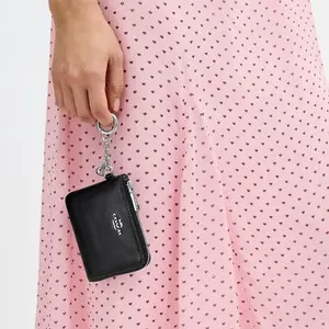 COACH OUTLET Small Corner Zip Wallet - Silver/black