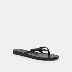 COACH OUTLET Coach Bow Flip Flop - Black