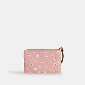 COACH OUTLET Coach Corner Zip Wristlet In Floral Print