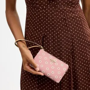 COACH OUTLET Coach Corner Zip Wristlet In Floral Print