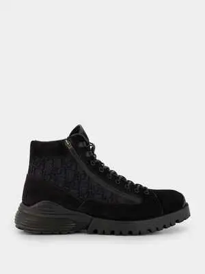Dior Leather Combat Boots - Black