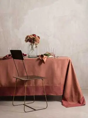 Borgo Delle Tovaglie Bauhaus Linen Tablecloth - Orange