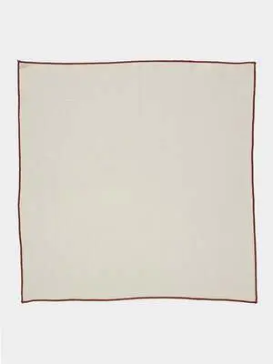 BORGO DELLE TOVAGLIE Filo Linen Napkin In Sea Salt And Terracotta - Red