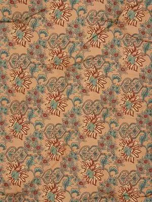 Madam Stoltz Peach Floral Printed Cotton Mattress