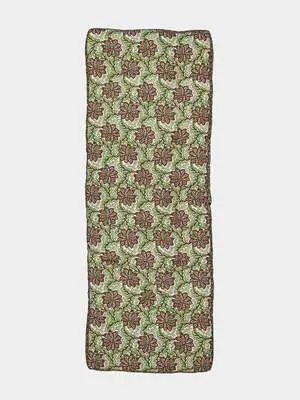 Madam Stoltz Green And Brown Floral Printed Cotton Mattress