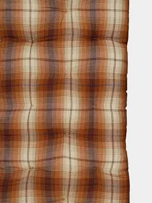Madam Stoltz Checked Cotton Mattress Pumpkin Spice