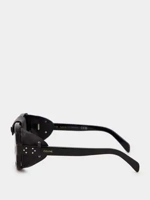 Celine Sunglasses Frame 57 Acetate With Leather