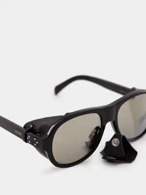 Celine Sunglasses Frame 57 Acetate With Leather