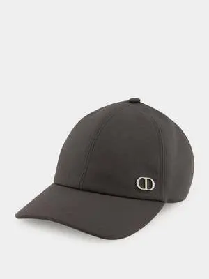 Dior Cap 6 Panels Cd Essentials Metal Pin Cotton - Grey