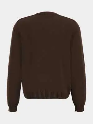 Celine Cashmere Triomphe Boxy Crewneck Sweater