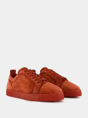 CHRISTIAN LOUBOUTIN Louis Orlato Veau Velours Sneakers - Red