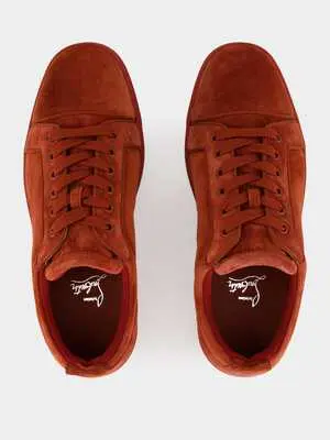 CHRISTIAN LOUBOUTIN Louis Orlato Veau Velours Sneakers - Red