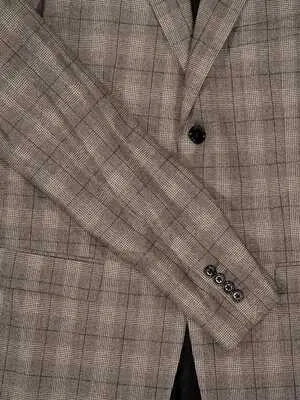Celine Tailored Prince Of Wales Wool Flannel Blazer