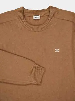 Celine Boxy Cashmere Pullover With Triomphe Embroidery