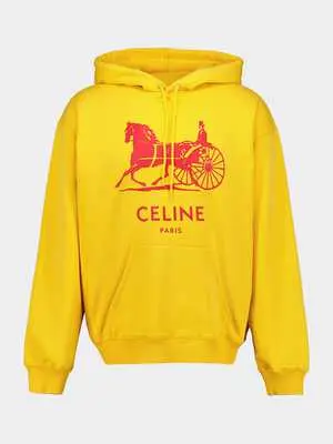 Celine Relaxed Fit Fleece Cotton Hoodie