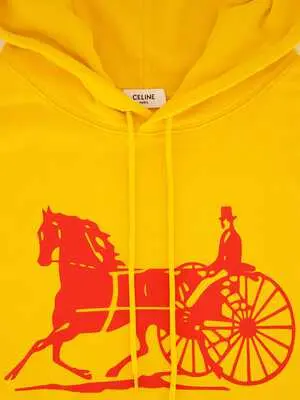 Celine Relaxed Fit Fleece Cotton Hoodie