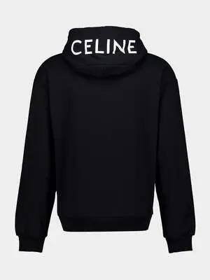 Celine Loose Zip Hoodie In Cotton Fleece