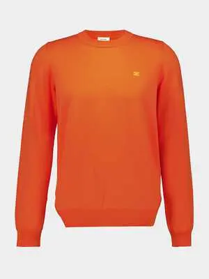Celine Fine Wool Crewneck Sweater - Orange