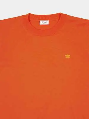 Celine Fine Wool Crewneck Sweater - Orange