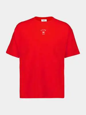 Celine T-shirt Relaxed Fit S/s C-neck Jersey Cotton - Multicolour