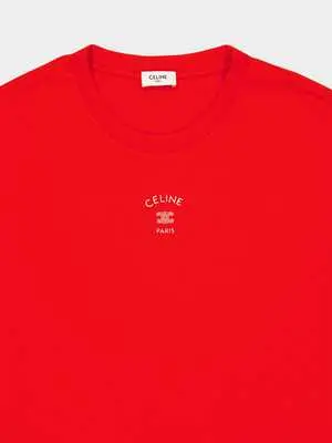 Celine T-shirt Relaxed Fit S/s C-neck Jersey Cotton