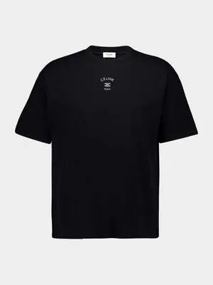 Celine T-shirt Relaxed Fit S/s C-neck Jersey Cotton - Black