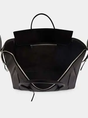 Celine Large Leather Weekend Bag - Black