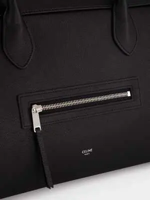Celine Large Leather Weekend Bag - Black